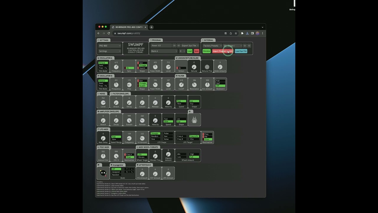 Free Behringer PRO-800 editor (Updated)