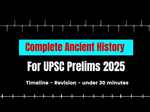 Complete Ancient History revision in 40 Minutes | Timeline Approach | UPSC Prelims 2025