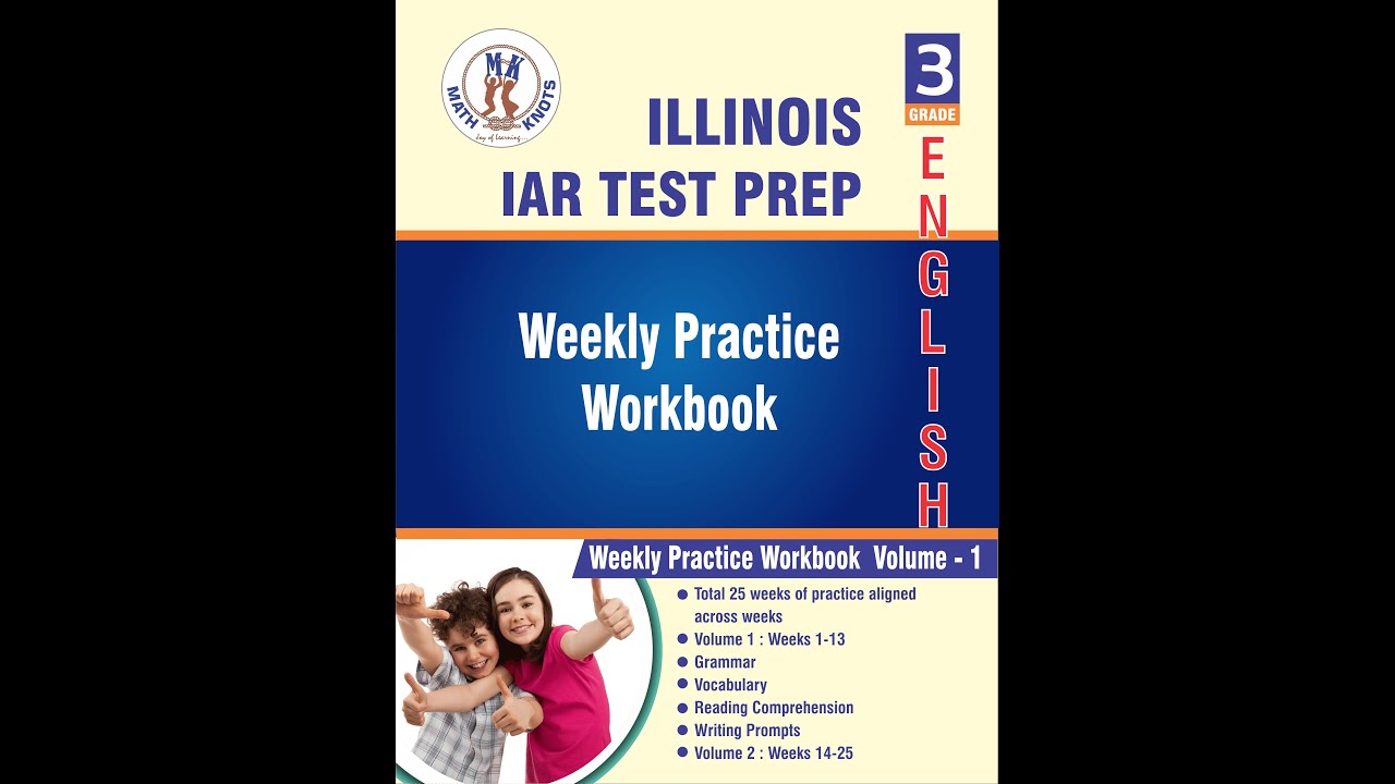 Illinois IAR – 3rd Grade ELA Test Prep Workbook Volume 1 | Book Preview Video