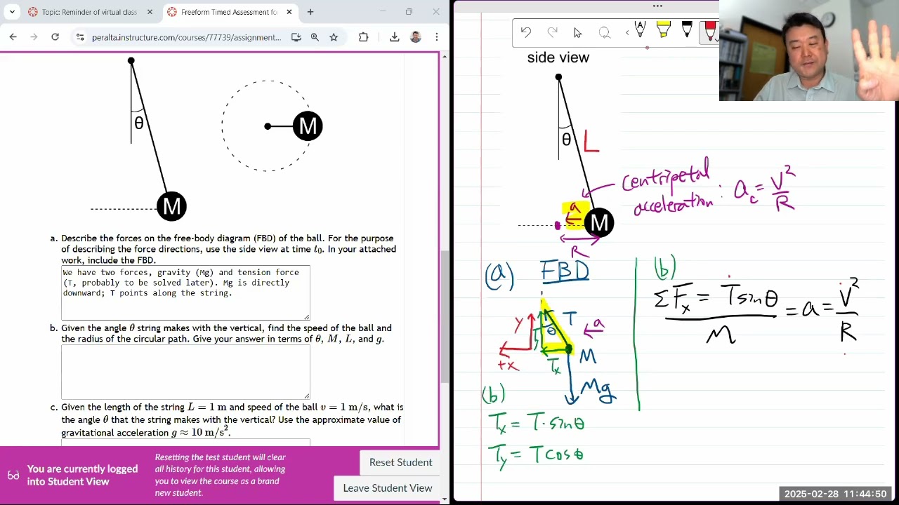 Physics 4A - Forces Freeform Timed Assessment - Conical Pendulum