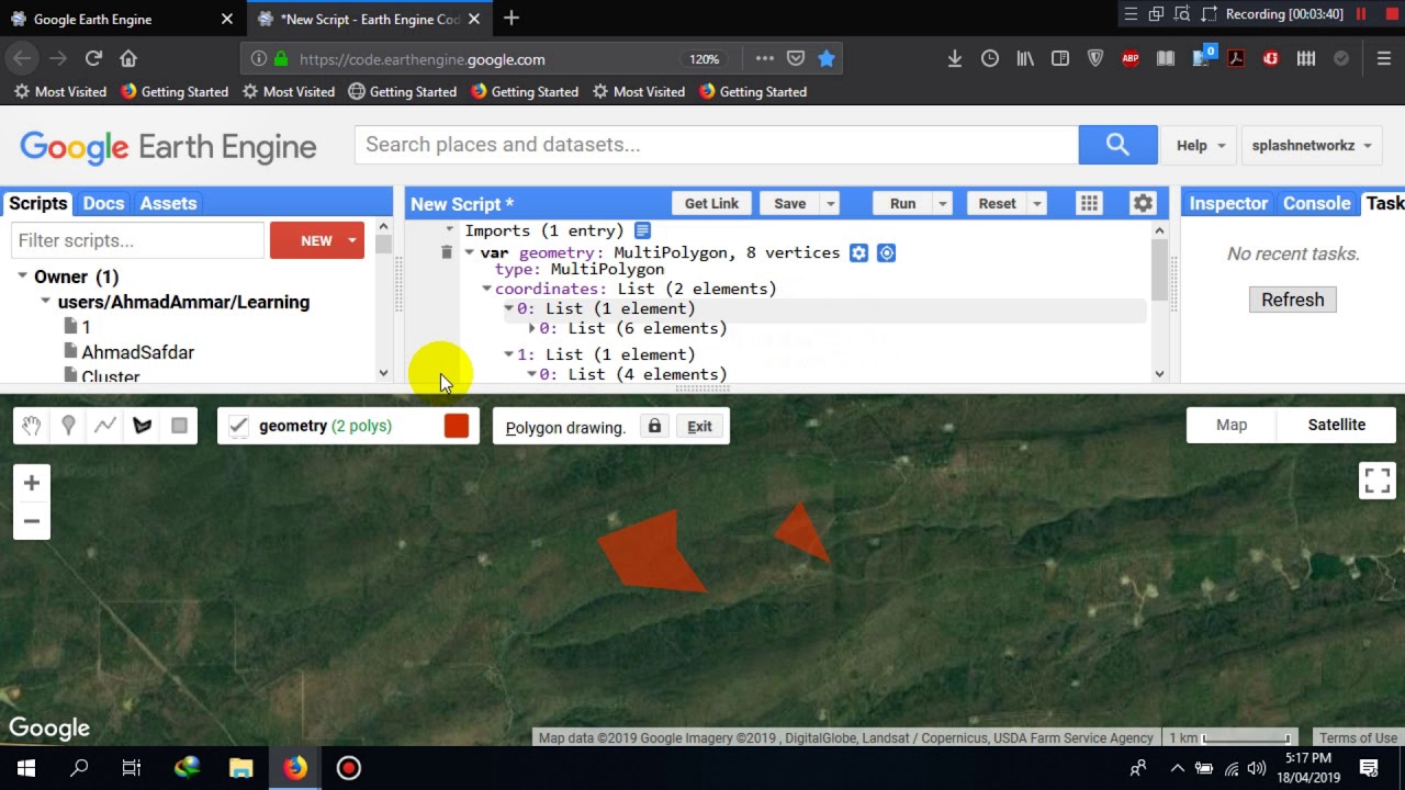 Google Earth Engine - Code Editor