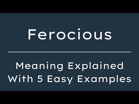 What Does Ferocious Mean? Ferocious Meaning in English With 5 Example Sentences
