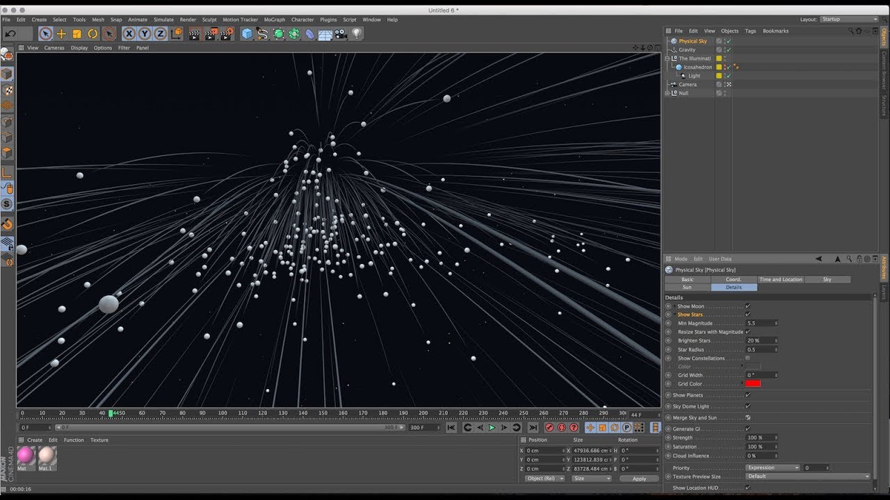 Particles usingTracer with Dynamics in CINEMA 4D Tutorial