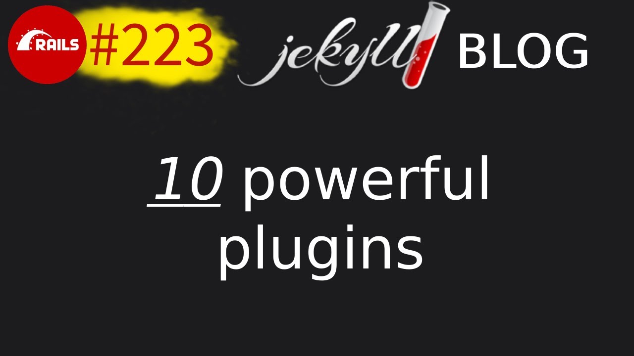 ALL the Jekyll plugins you will ever need #223
