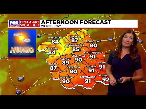 Hot and humid temperatures