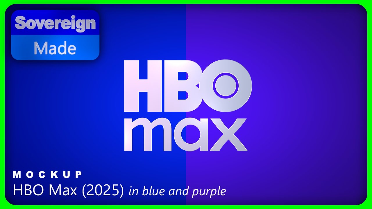 HBO Max (2025) but in blue and purple | Mockup | SovereignMade