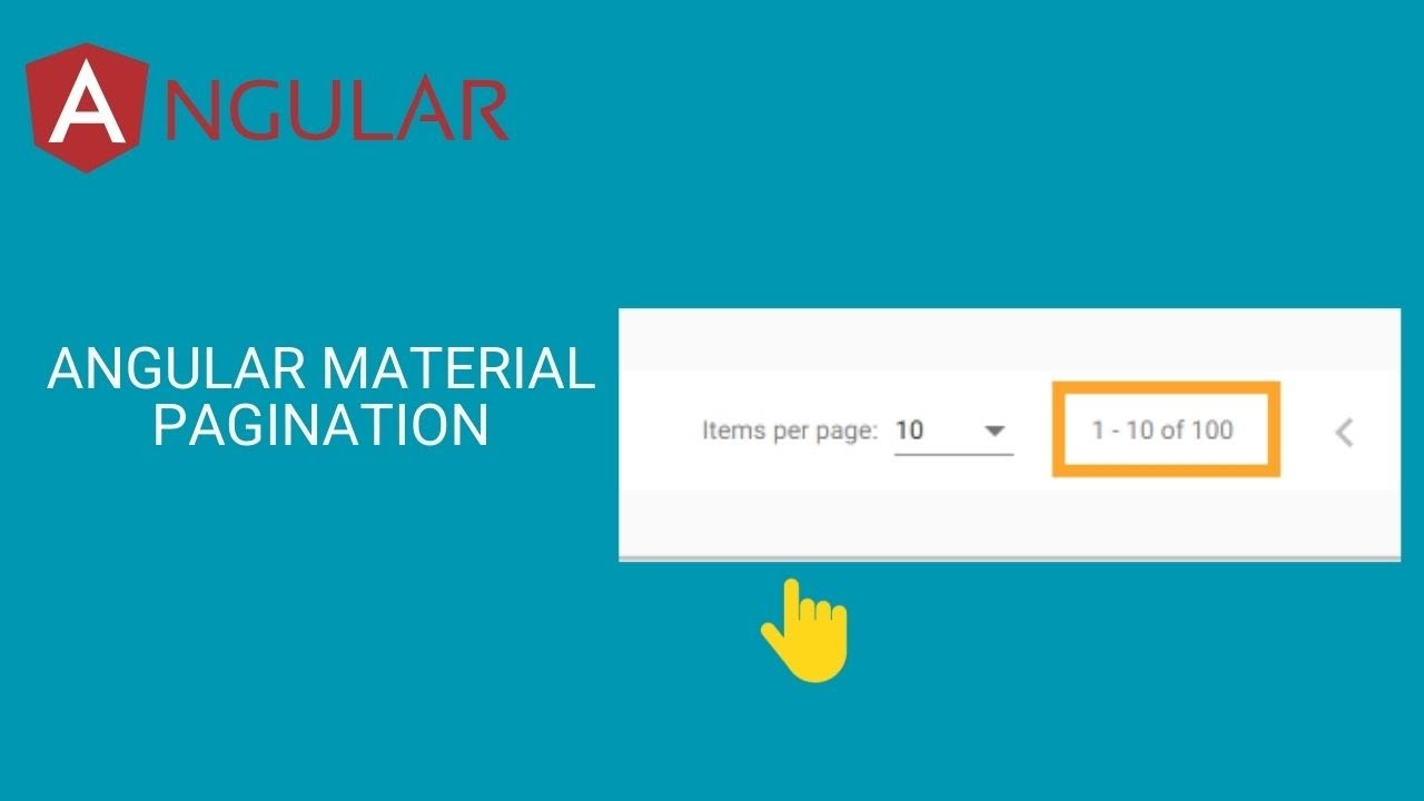 How to use Angular Material pagination?