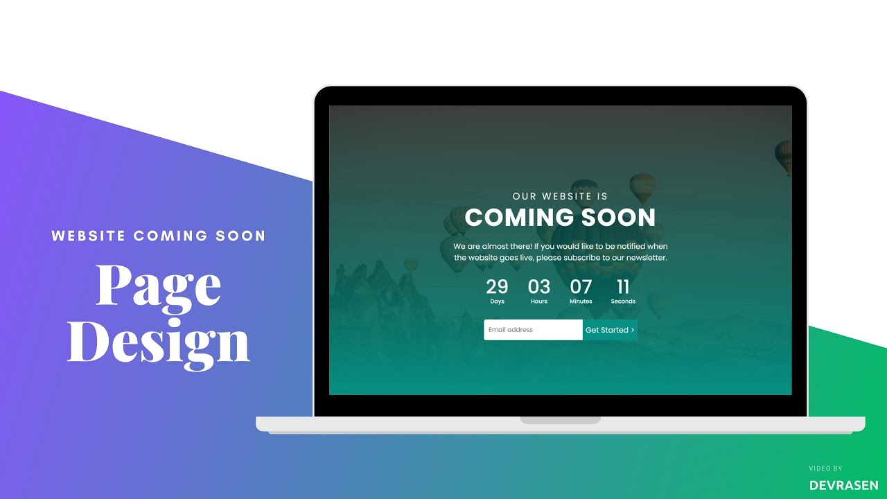 Responsive Coming Soon Page Using HTML, CSS & JS | Step-by-Step Guide | Coming Soon Website