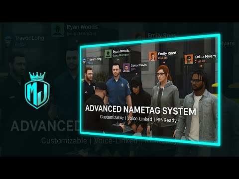 [FREE] 🆔 Advanced RP Nametag System | Custom Badges, Gangs & Voice Support [QBCORE] | MJ DEVELOPMENT