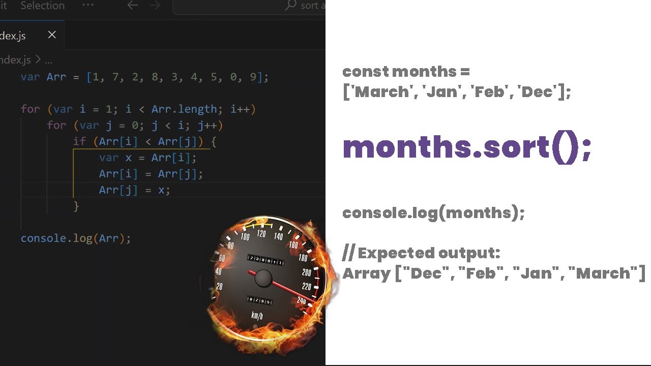 The Fastest Way to Sort Arrays - JS  sort() Method⚡️