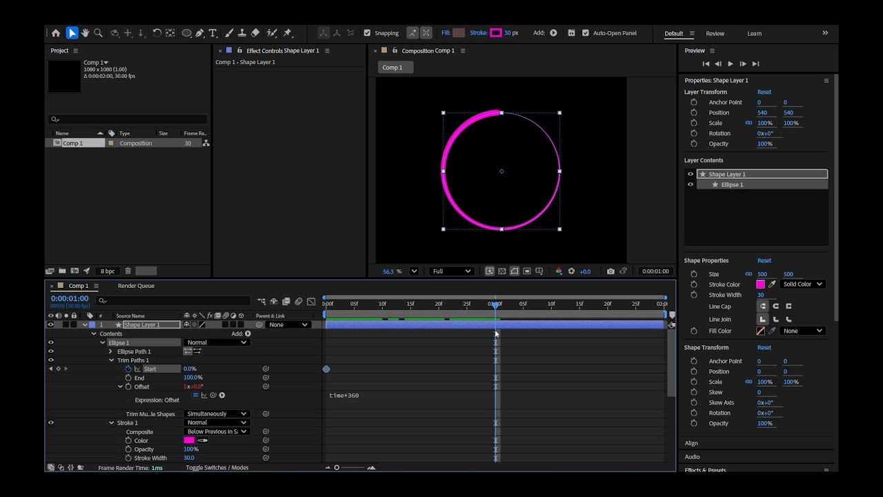 How to Create a Circular Loading Spinner in After Effects