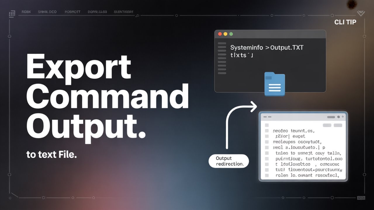 How to Display and Export Command Line Output to a Text File (Windows & Linux)