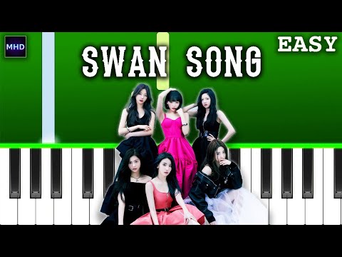 LE SSERAFIM - Swan Song - EASY Piano Tutorial