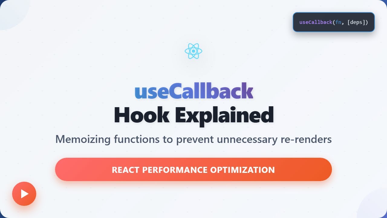 React useCallback Hook: Optimize Performance with Memoized Functions ✨
