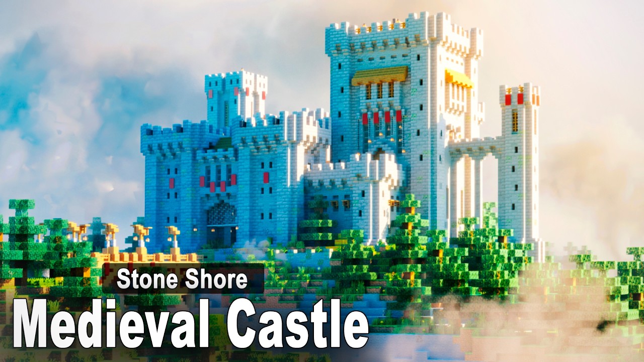 Minecraft: How to build a Medieval Castle | Tutorial Part.2 - マイクラビルダーズ