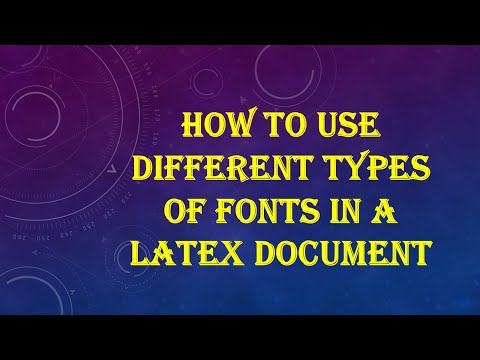 Different types of fonts in a LaTeX document