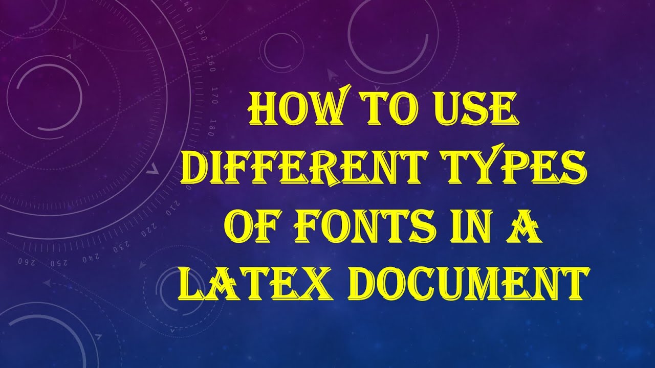Different types of fonts in a LaTeX document