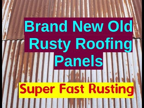 How to Rust Galvanized Roofing Panels to make a Rustic Interior Design