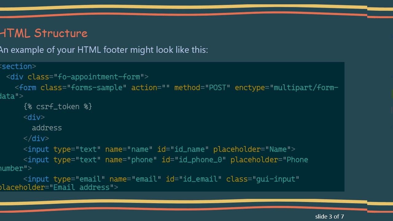 How to Create an Appointment Form in the Footer of Every Page in Django