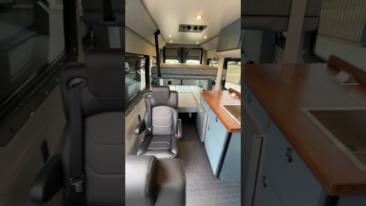 Sprinter 170 Family Van Conversion With Electric Bunk Beds #campervan