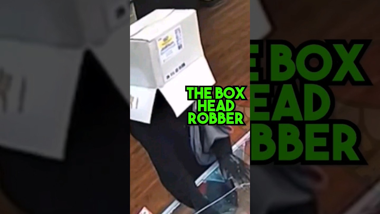 Man wears box on his head for a robbery. #funny #SMH #robbery #crime #dumbcriminals