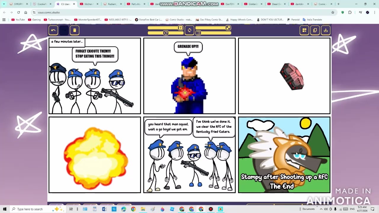 The Recreation of Dr. Trayaurus becoming a Police Officer in Comic Studio to raid migrant customers