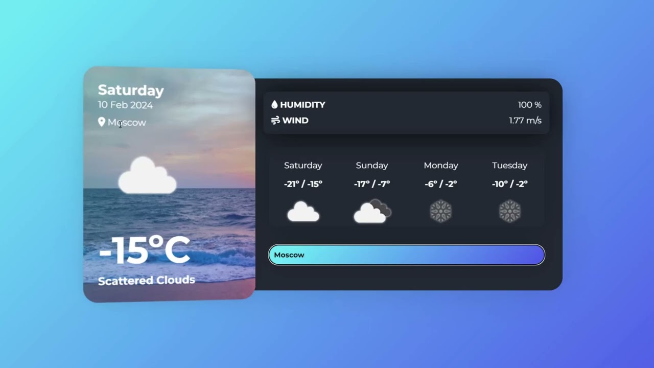 Creating a Weather app using OpenWeatherMap API in HTML, CSS, Javascript tutorial (Source code)