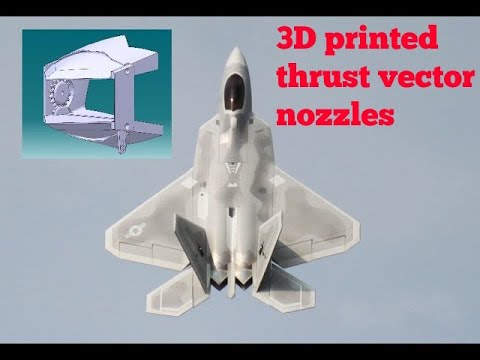 🛩️ 3D printed thrust vectoring nozzle for F-22 Raptor Freewing from ...