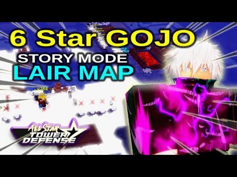 Level 80 6 Star Gojo Beating LAIR Map | Showcase RAW Solo Autoskip | Roblox All Star Tower Defense