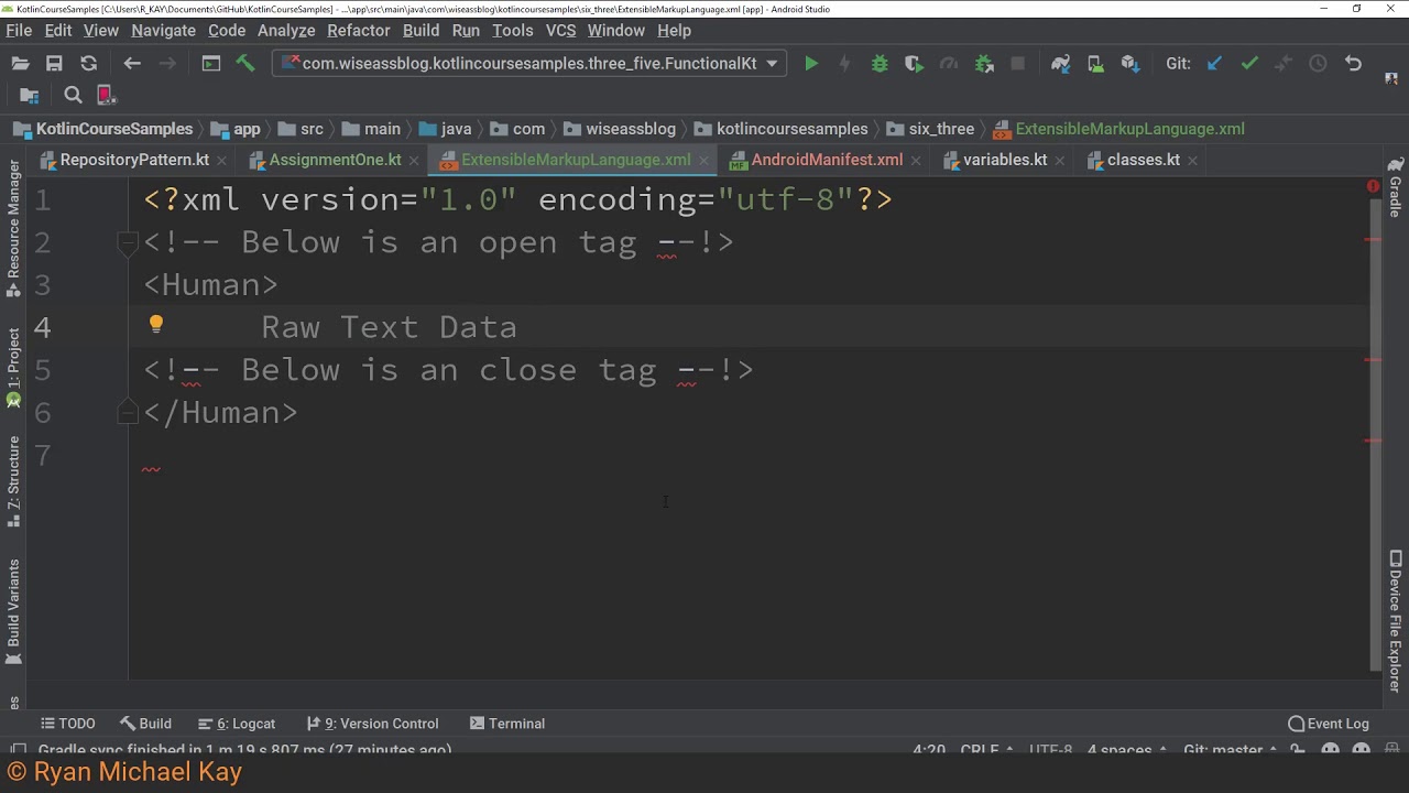 Introduction To Development With Android Studio: XML The Five Minute Language