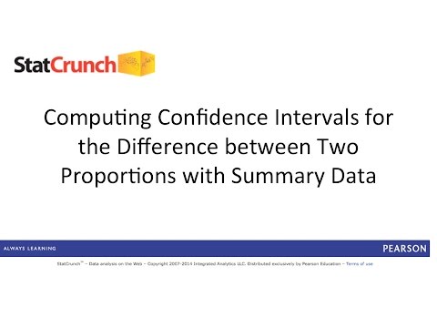 StatCrunch: Confidence Intervals for the Difference between Two Proportions with Summary Data ...