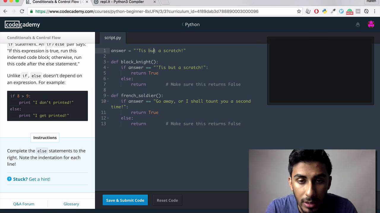 Codecademy - Python: Tutorial #3