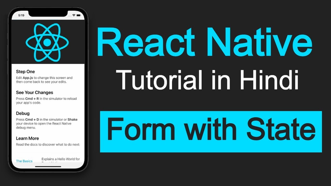 React Native tutorial #13 Simple Form in React-Native | form with state