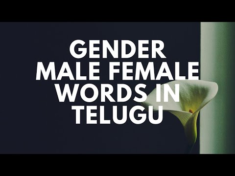 Gender words in Telugu | Masculine and Feminine genders in telugu