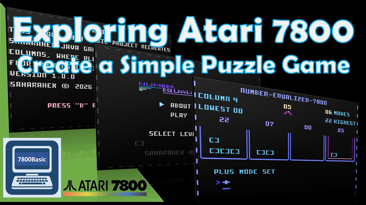 Exploring Atari 7800 : Create a Simple Puzzle Game - Completed