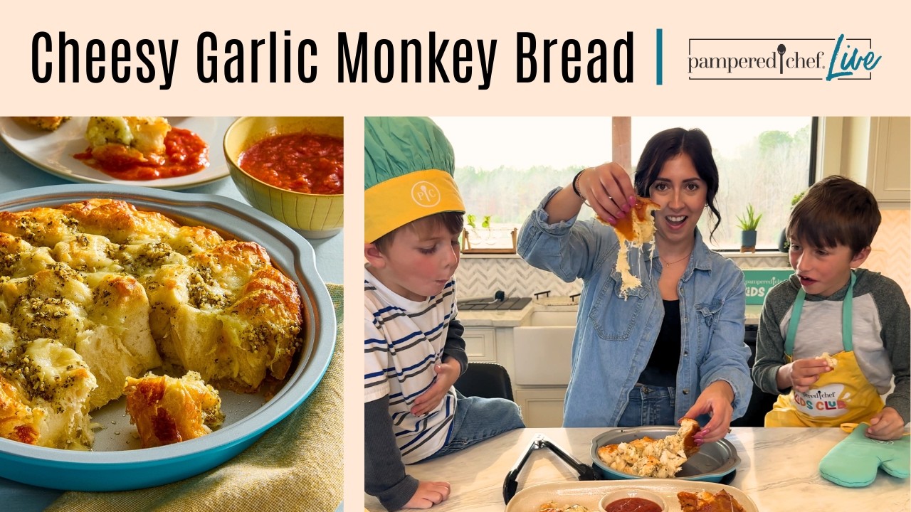 Cheesy Garlic Monkey Bread | Pampered Chef Live