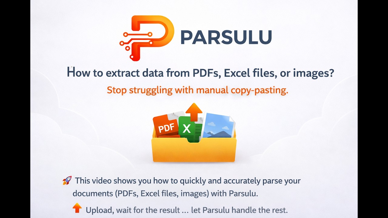 Parsulu - How do I parse documents (pdf, excel, image)?