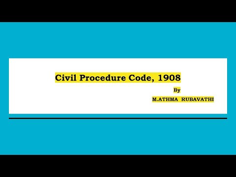 The Civil Procedure Code, 1908 |Section 2 Definition Clause - Degree by M. Athma Rubavathi