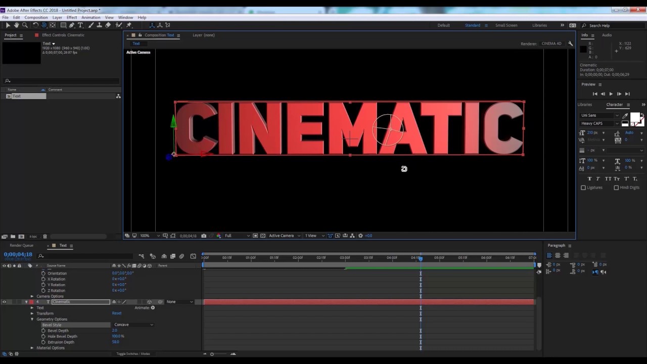 3D Text without any plugins Element 3d in After Effects Tutorial