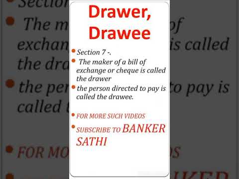 Drawer and drawee | drawer and drawee in bill of exchange #shorts#bankingshorts#bankersathi