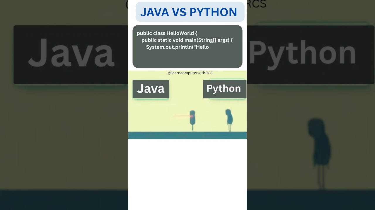 JAVA Vs PYTHON BATTLE ⚔️ #shorts #java #python #memes @LearnComputerWithRCS