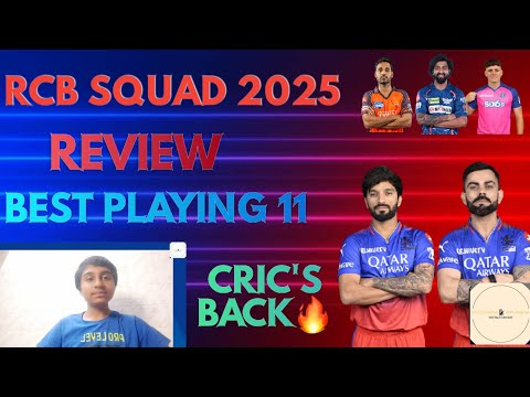 RCB SQUAD 2025 REVIEW ! CREATING THE BEST PLAYING 11 ! FULL SQUAD RCB 2025!CricConverse with raghav
