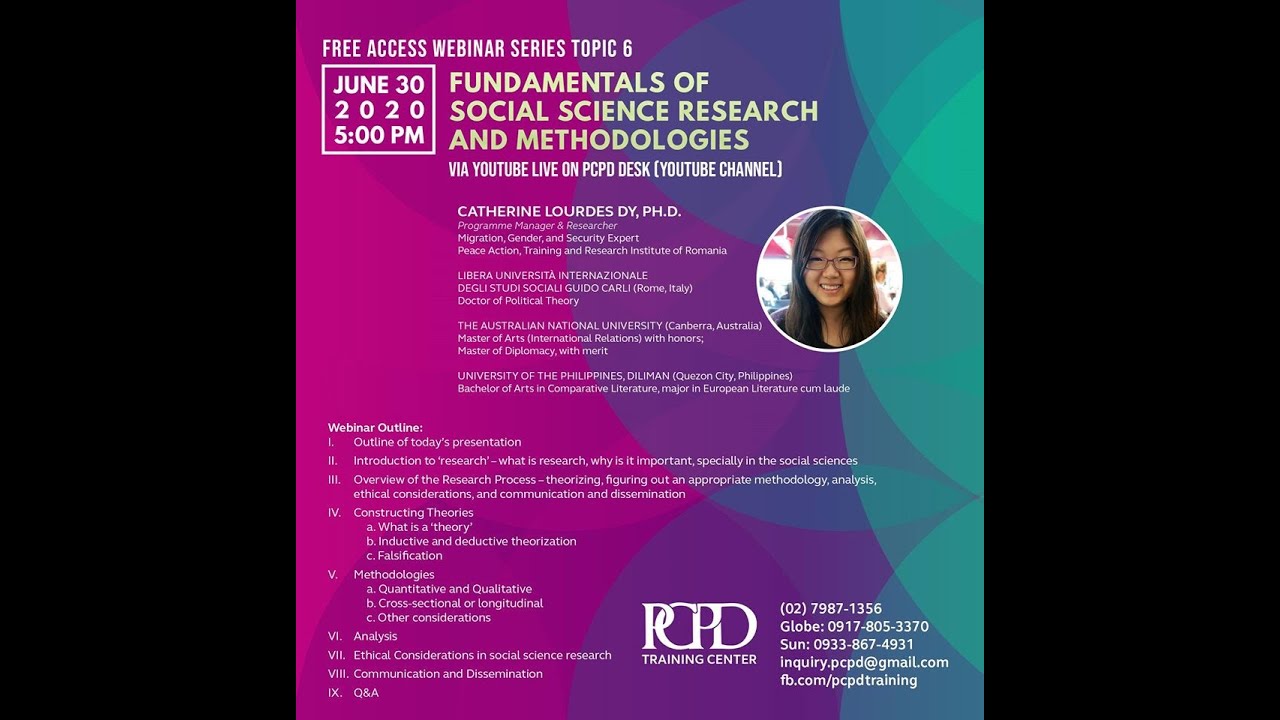 International  Webinar Series: Fundamentals of Social Science Research and Methodologies