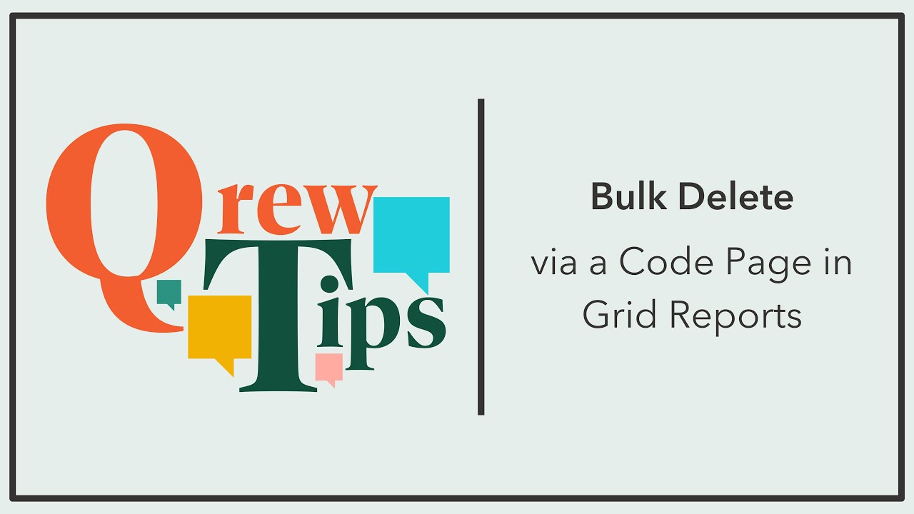 Custom record update options added to report | QrewTip