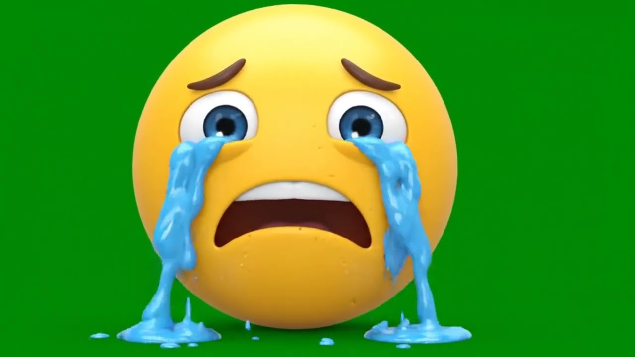 Crying Emoji Green Screen | Sad Emoji Video Overlay