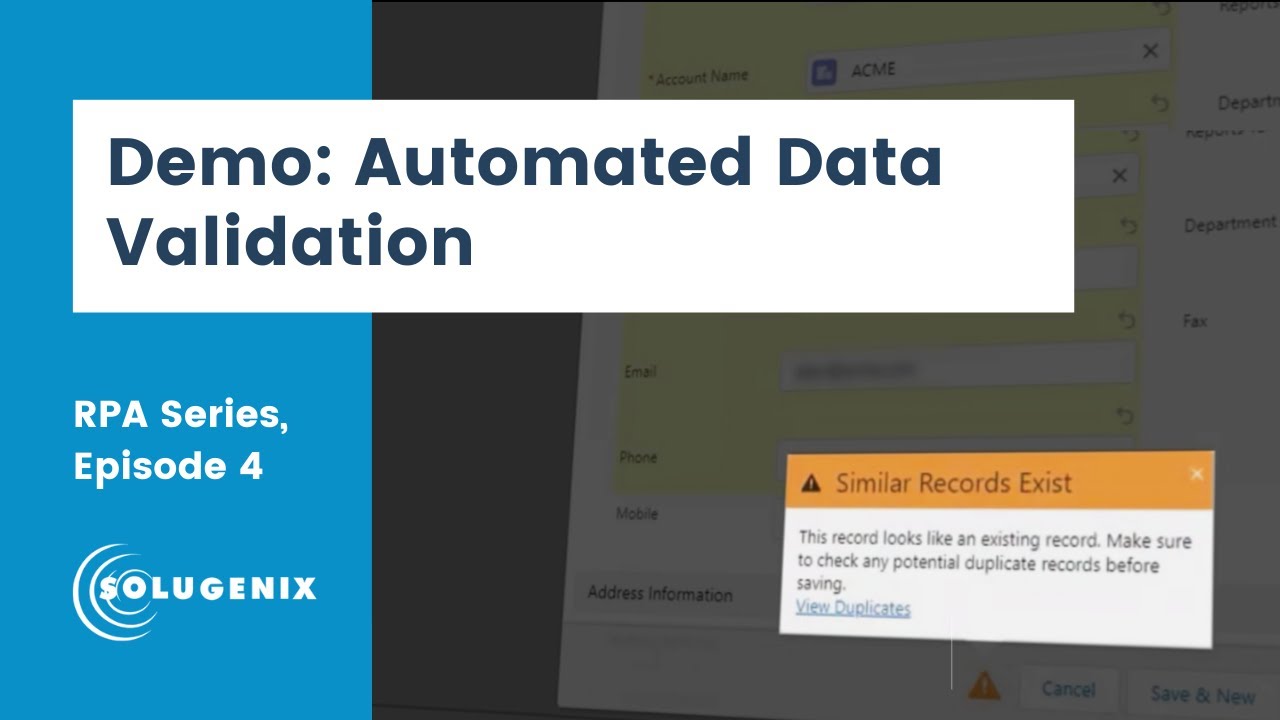 Reduce Errors (and Manual Effort) by Automating Your Data Validation