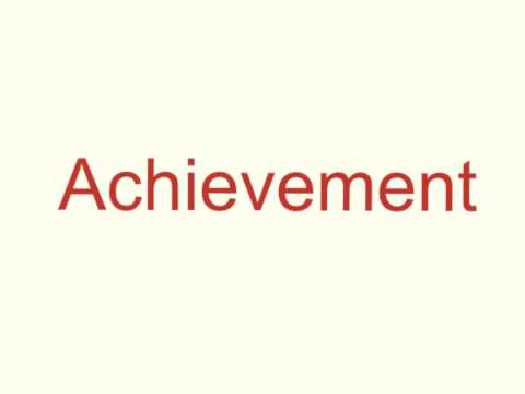 How to pronounce achievement