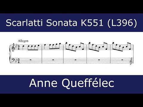 Domenico Scarlatti - Sonata in B flat major K551 (Anne Queffélec)