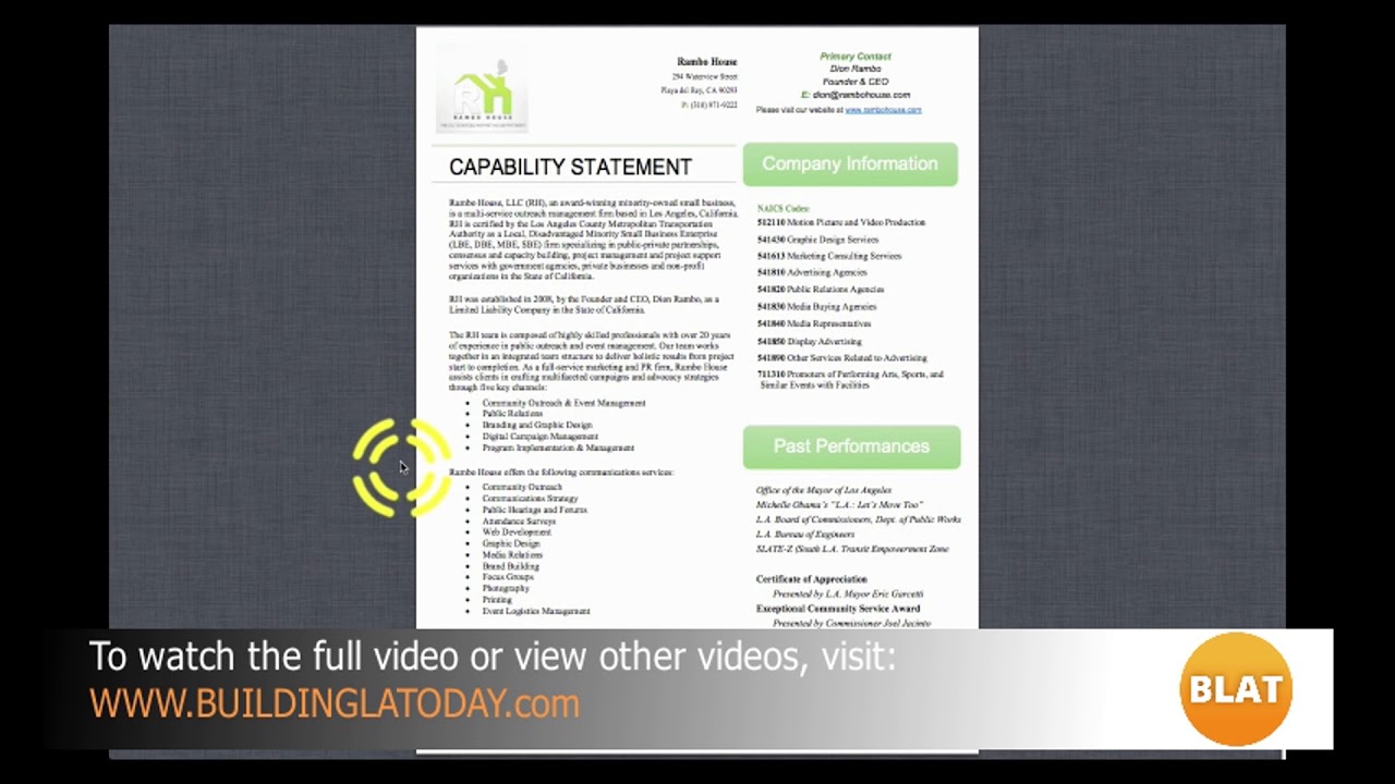 Tutorial- Capability Statement Templates