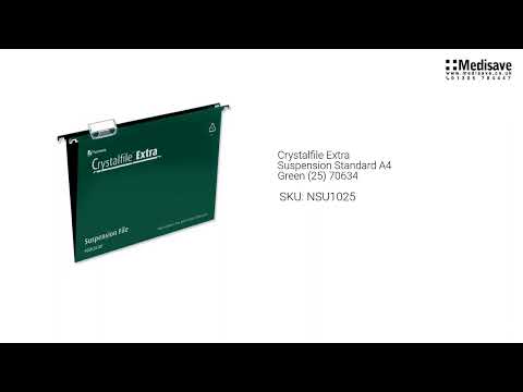 Crystalfile Extra Suspension Standard A4 Green 25 70634 NSU1025